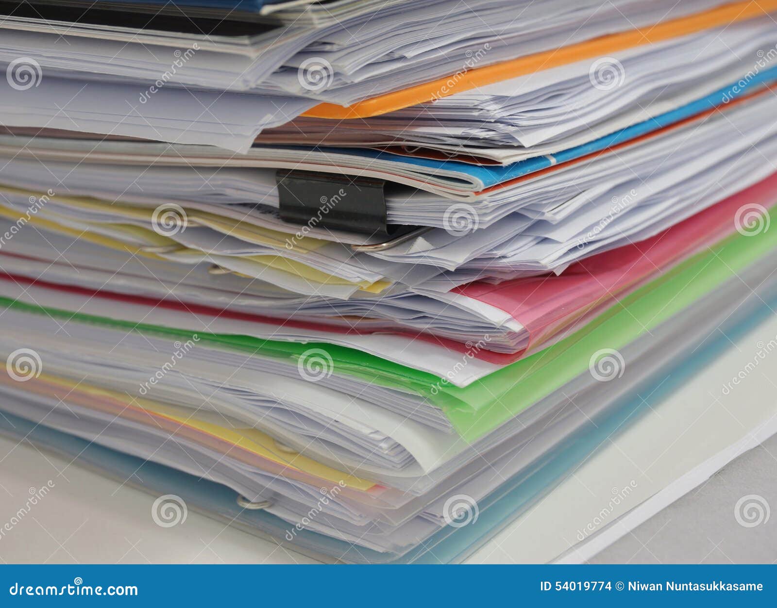 Pile of document on desk stock photo. Image of group - 54019774