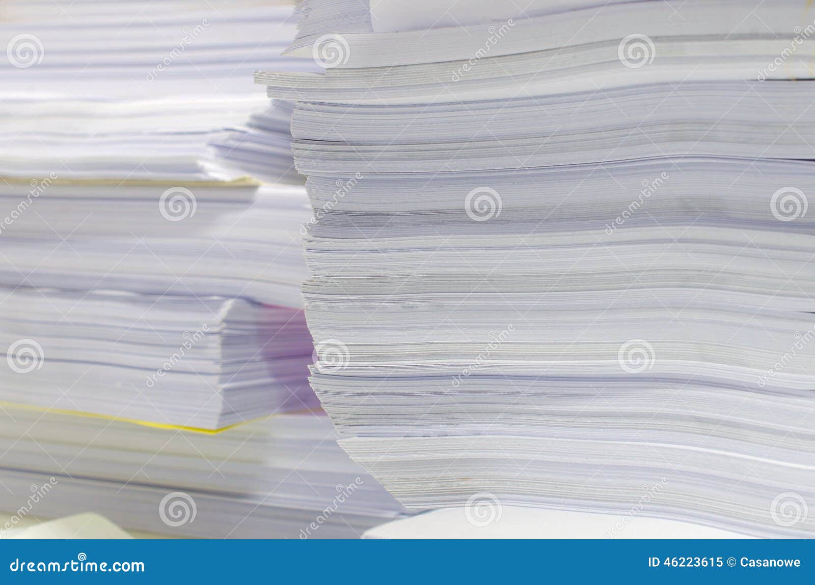 Pile of Documents on Desk Stack Up High Waiting To Be Managed Stock ...