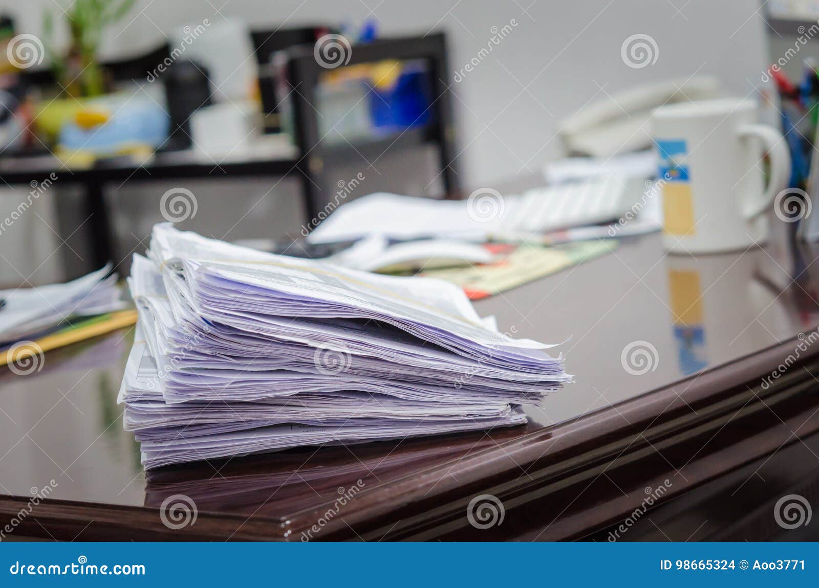 Pile of documents stock photo. Image of management, documentation ...