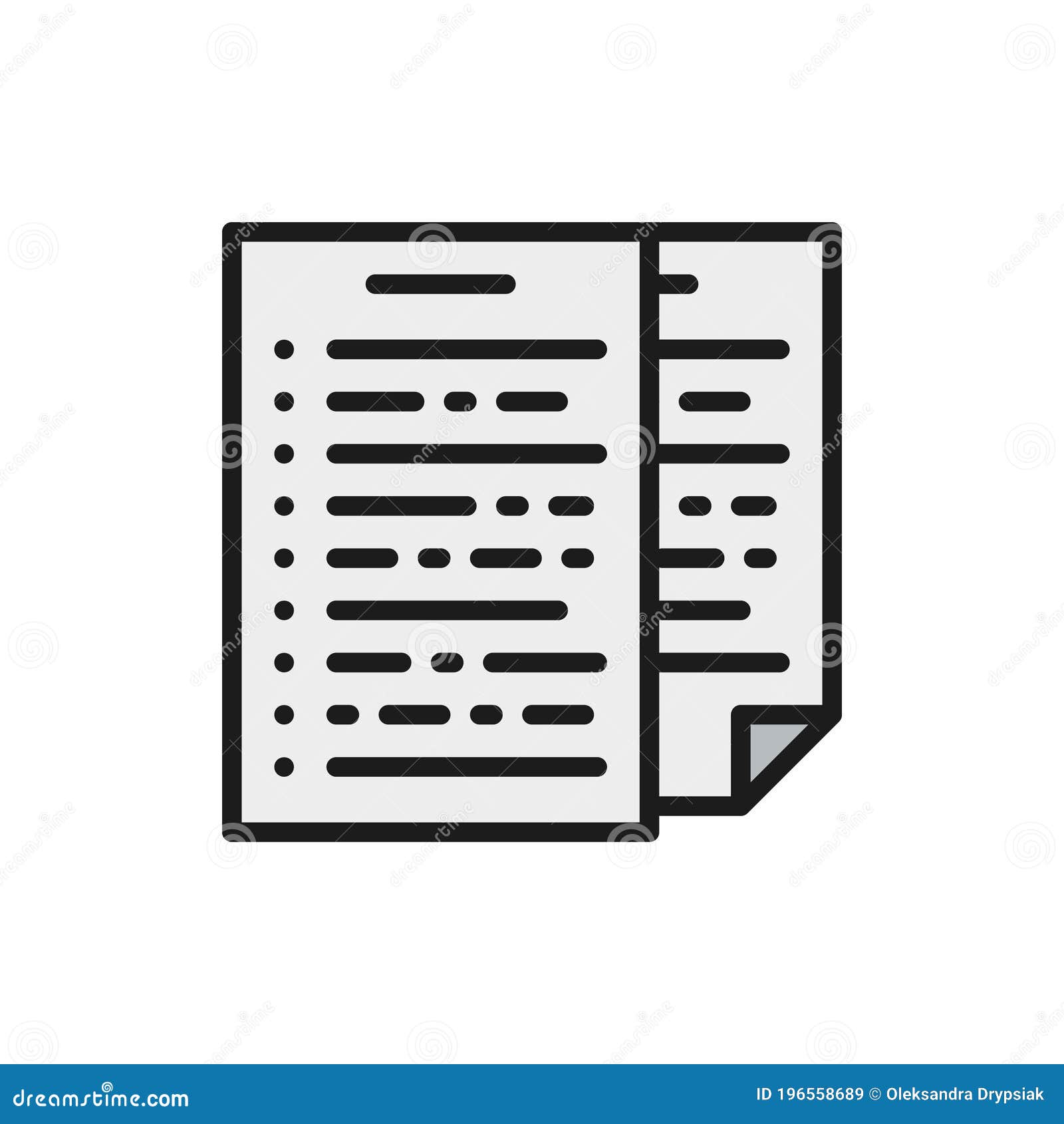 Declaration Flat Icon. American Document Vector Illustration Isolated ...