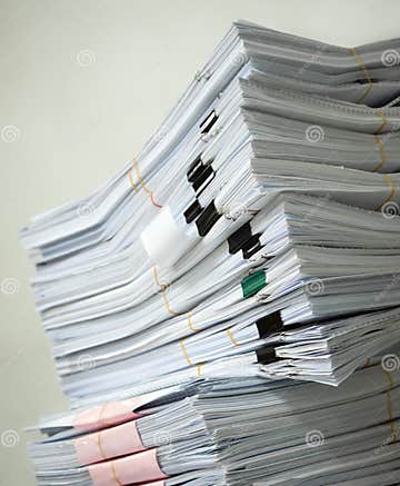 Pile of documents stock photo. Image of office, isolated - 32187948
