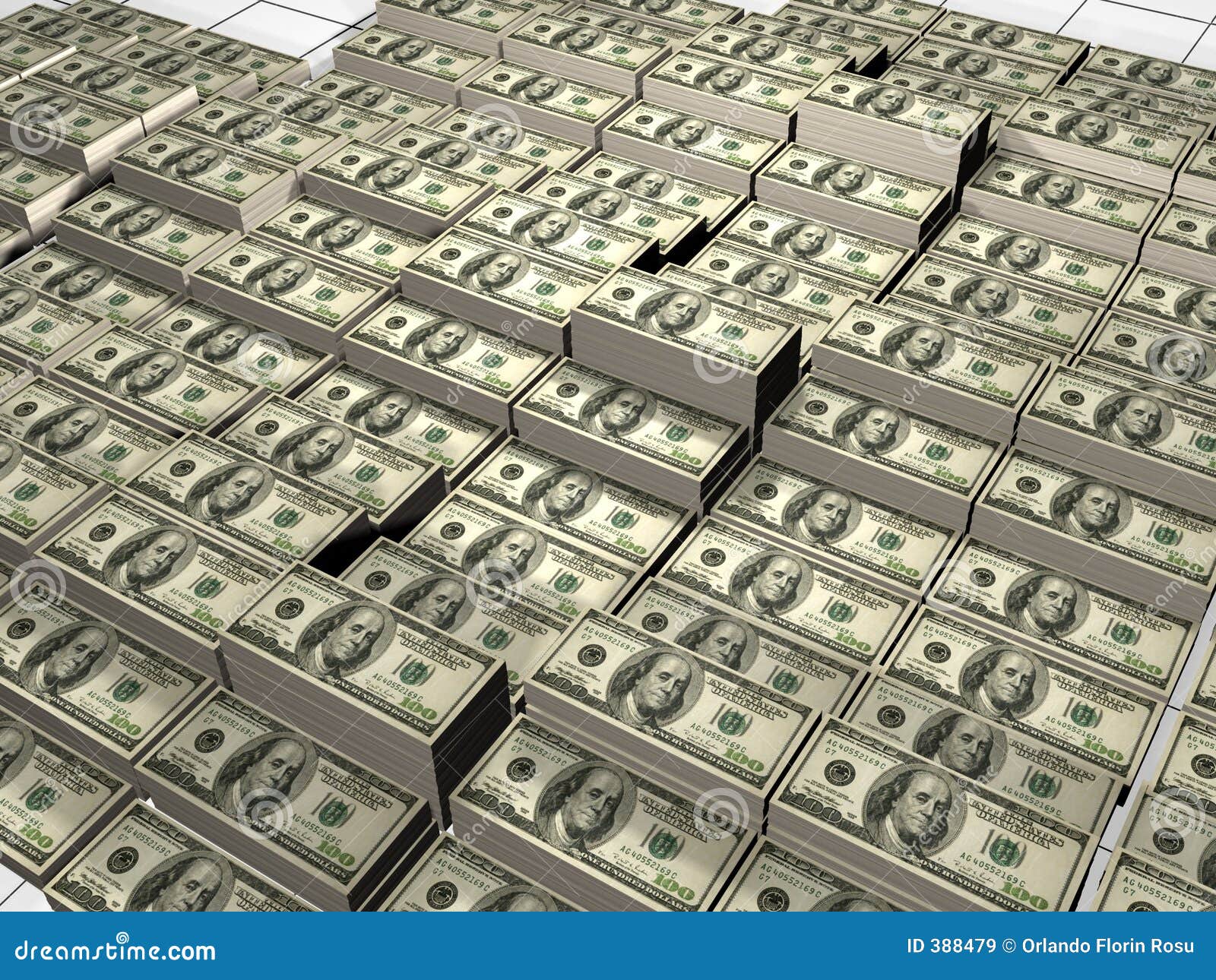 Pile of dollars stock illustration. Illustration of concept - 388479