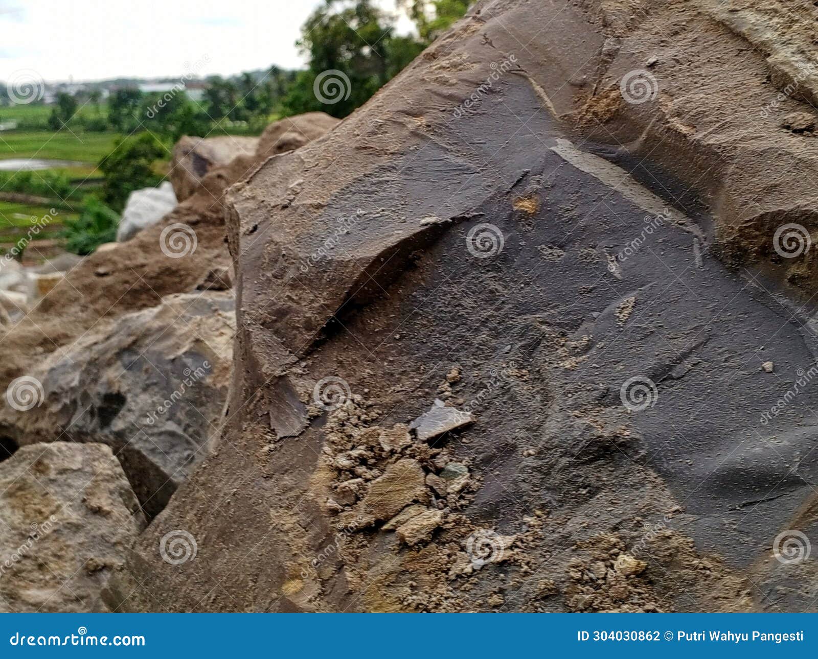 Pile of Dredged Mountain Rocks for Industrial Needs Stock Photo - Image ...