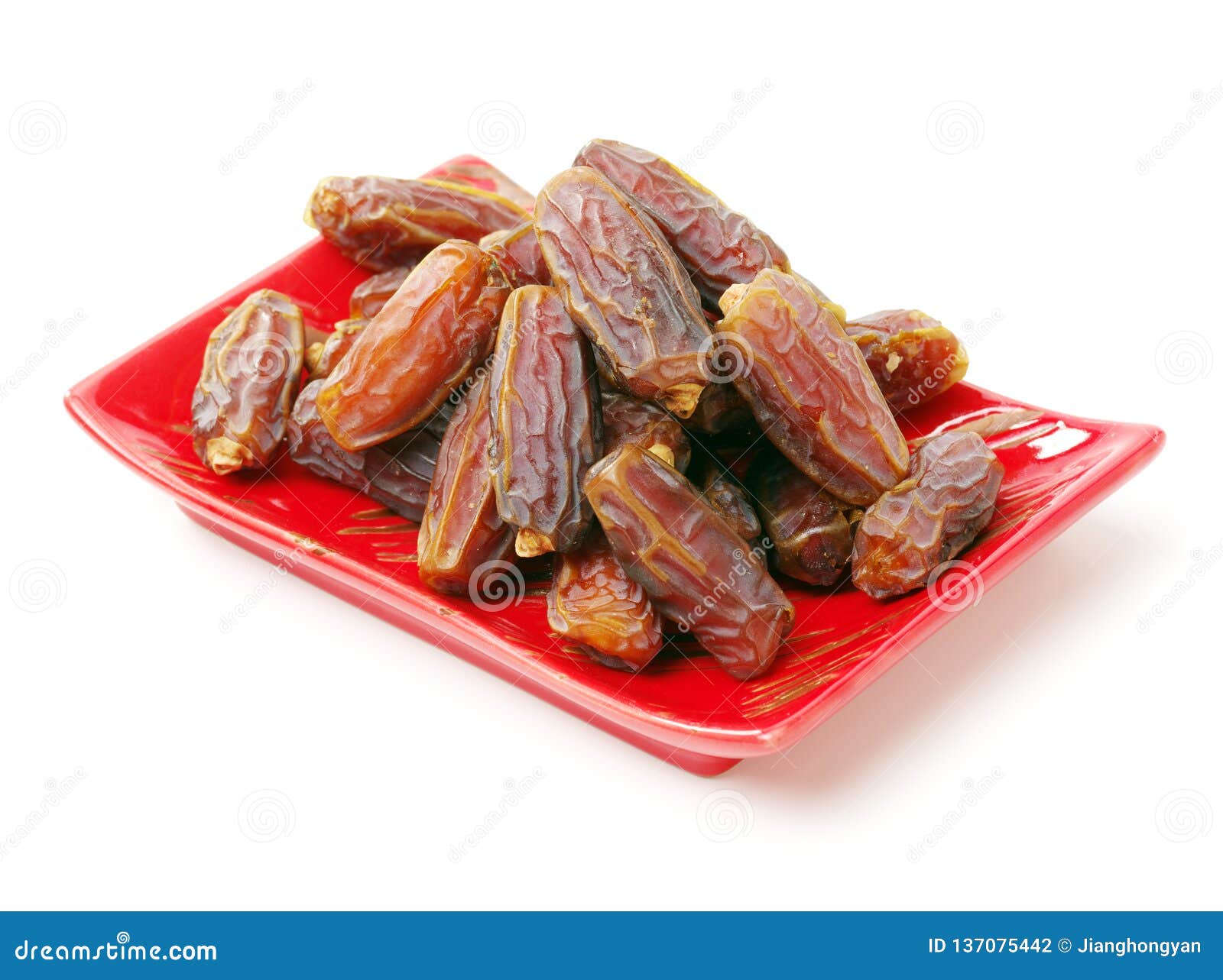 Pile of Dried Dates in a Plate Stock Photo - Image of brown, dessert ...