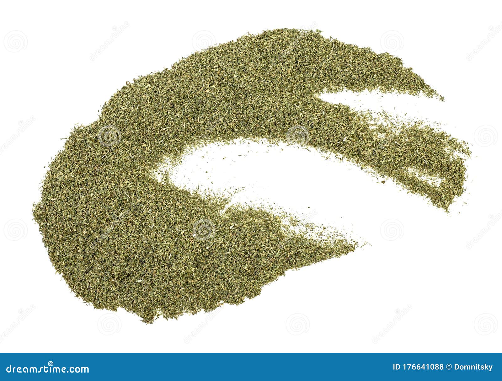 Pile of Dried Dill Isolated on White Background, Top View Stock Photo ...