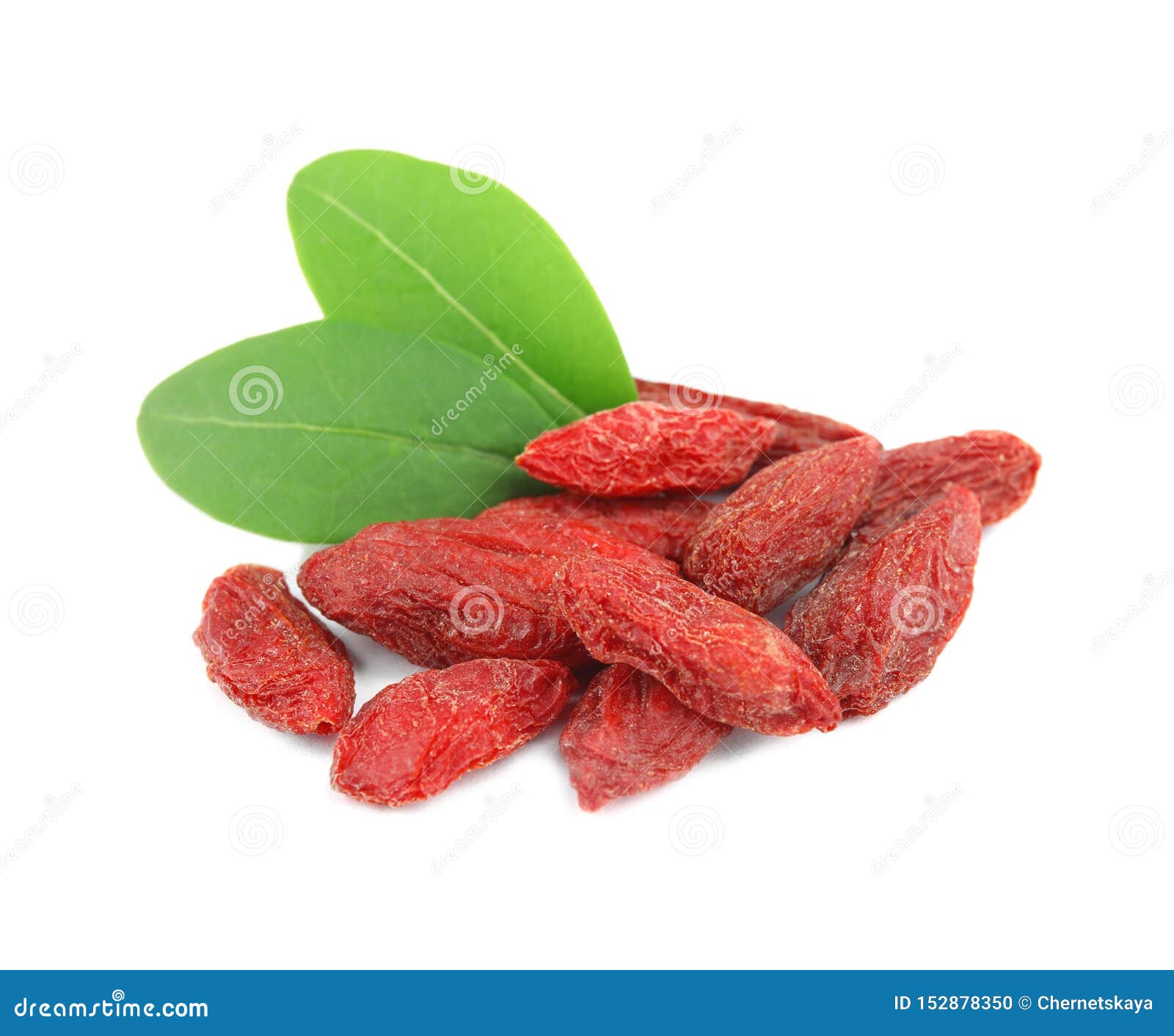 Pile of Dried Goji Berries and Leaves Stock Photo - Image of fruit ...