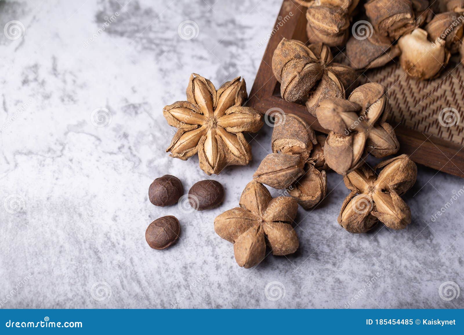 A Pile of Dried Sacha Inchi Nuts. Natural Background in Lighting Studio ...