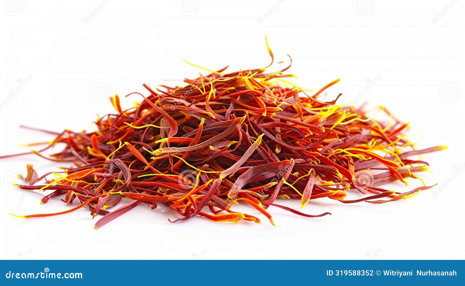 Pile of Dried Saffron Isolated on White . Generative Ai Stock Photo ...