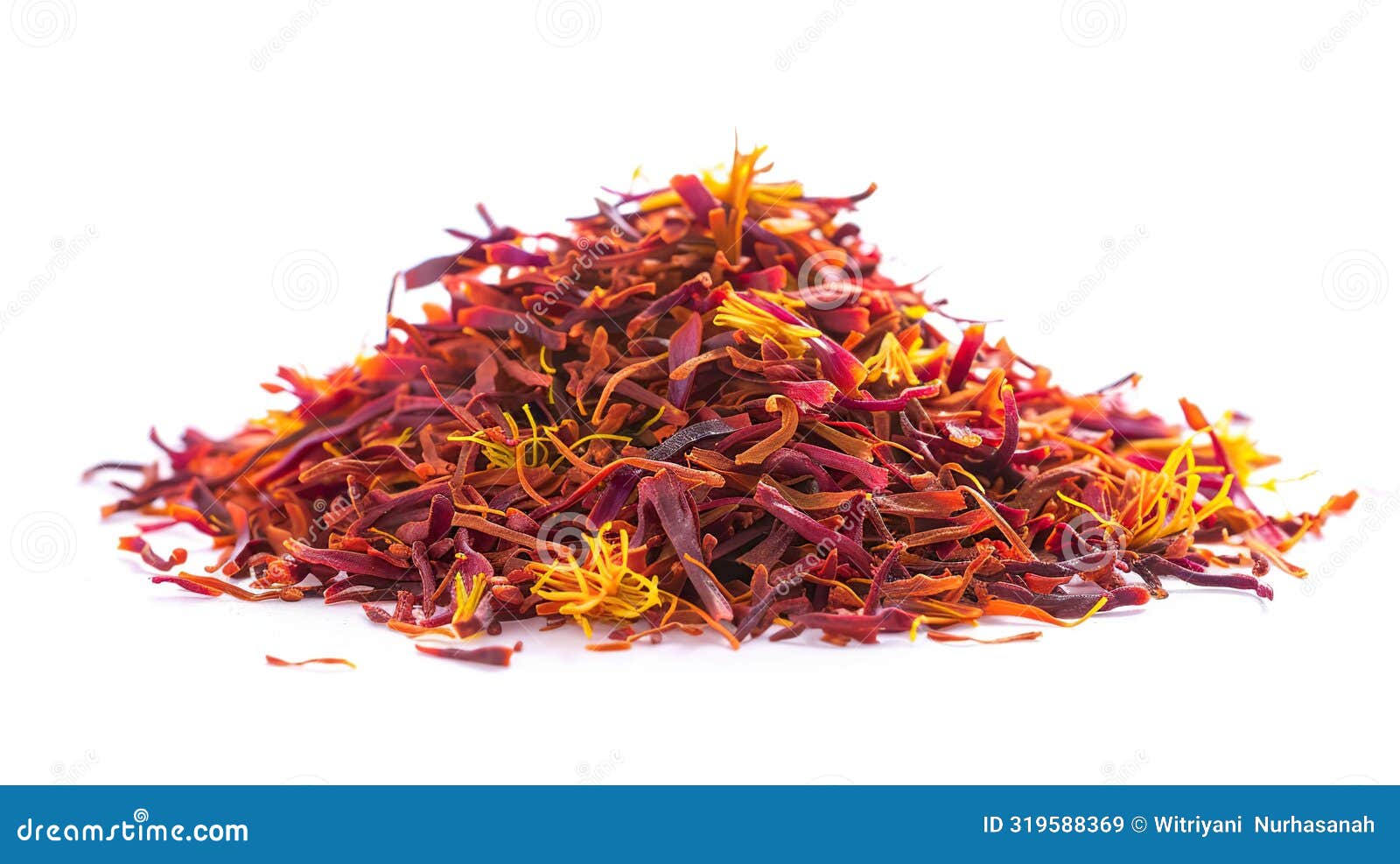 Pile of Dried Saffron Isolated on White . Generative Ai Stock ...