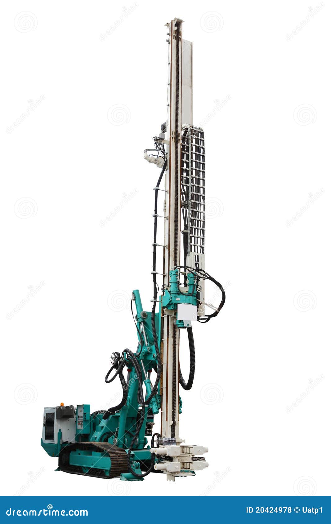 Pile driver stock photo. Image of track, built, tractor - 20424978