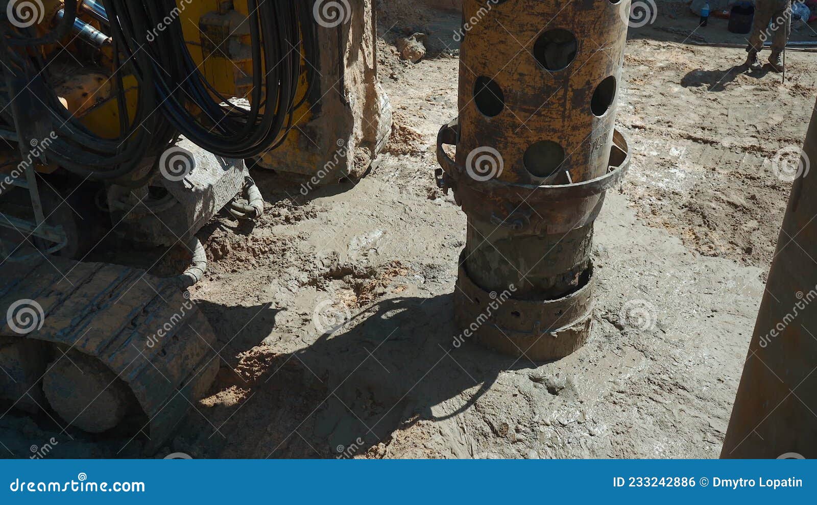 Pile Driver Heavy Machinery for Concrete Pouring at Constructions Stock ...