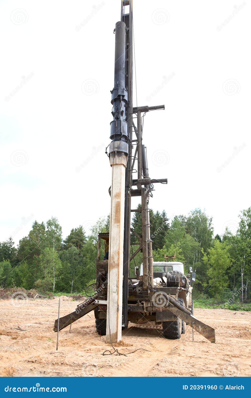 Pile Driver Construction Site