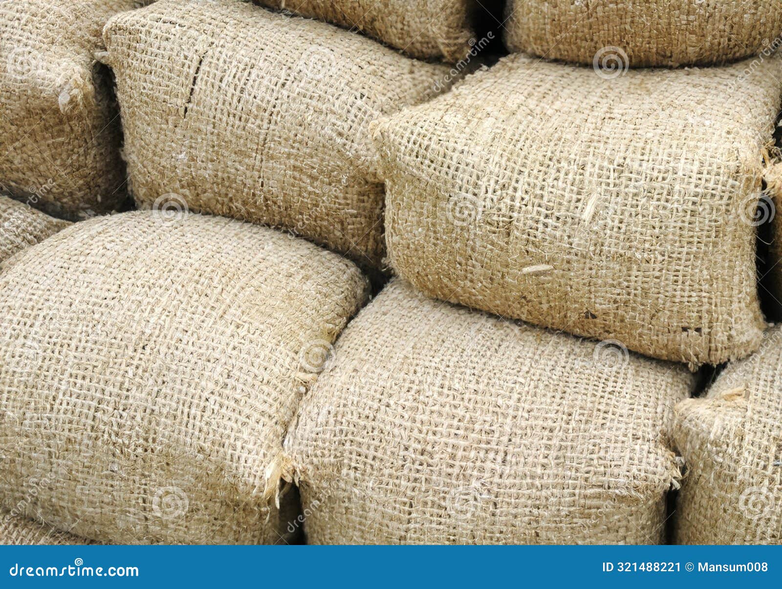Pile Of Sack In Warehouse. Background And Texture Of Sack Stack Royalty ...