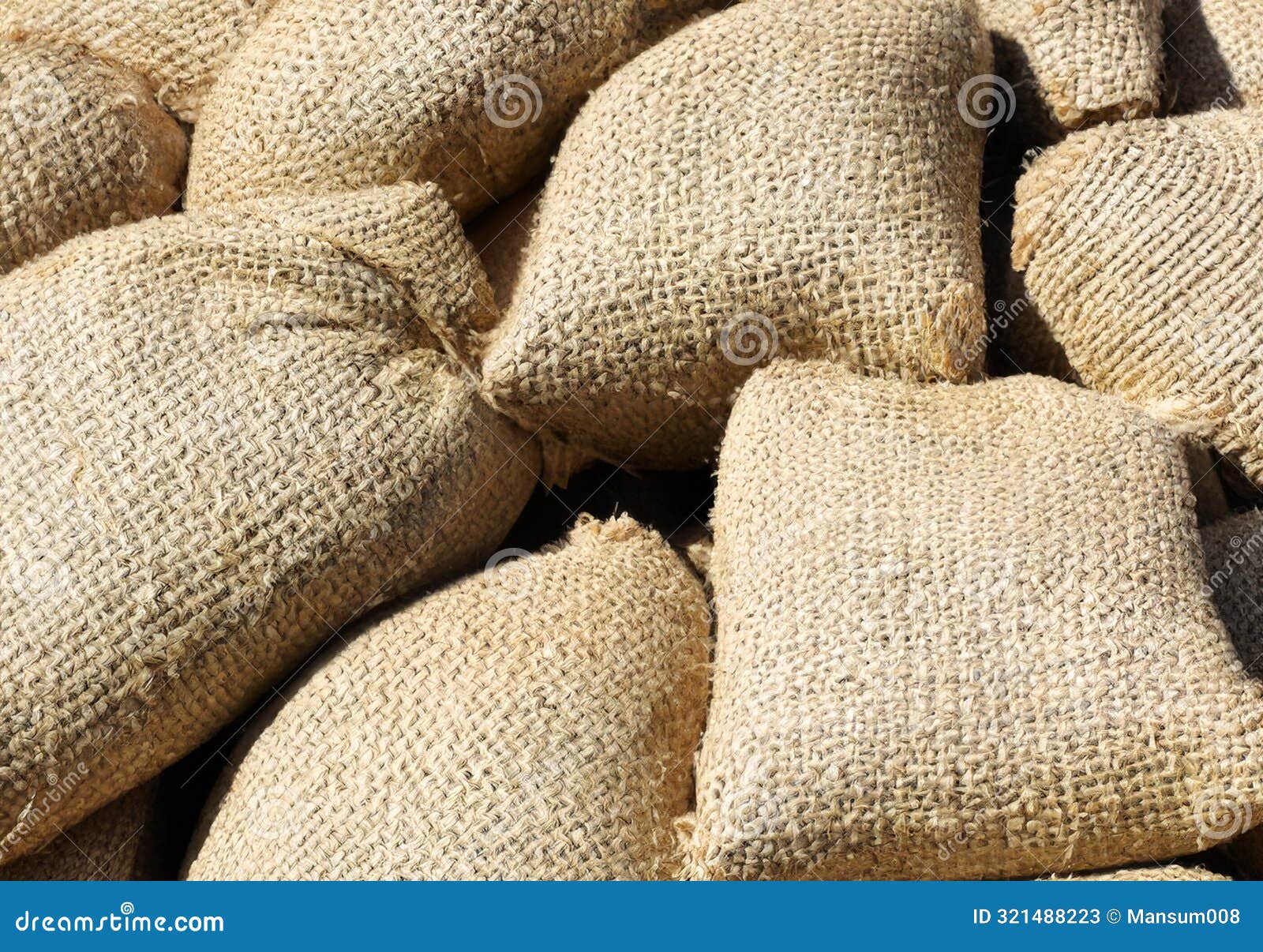 Pile Of Sack In Warehouse. Background And Texture Of Sack Stack Royalty ...