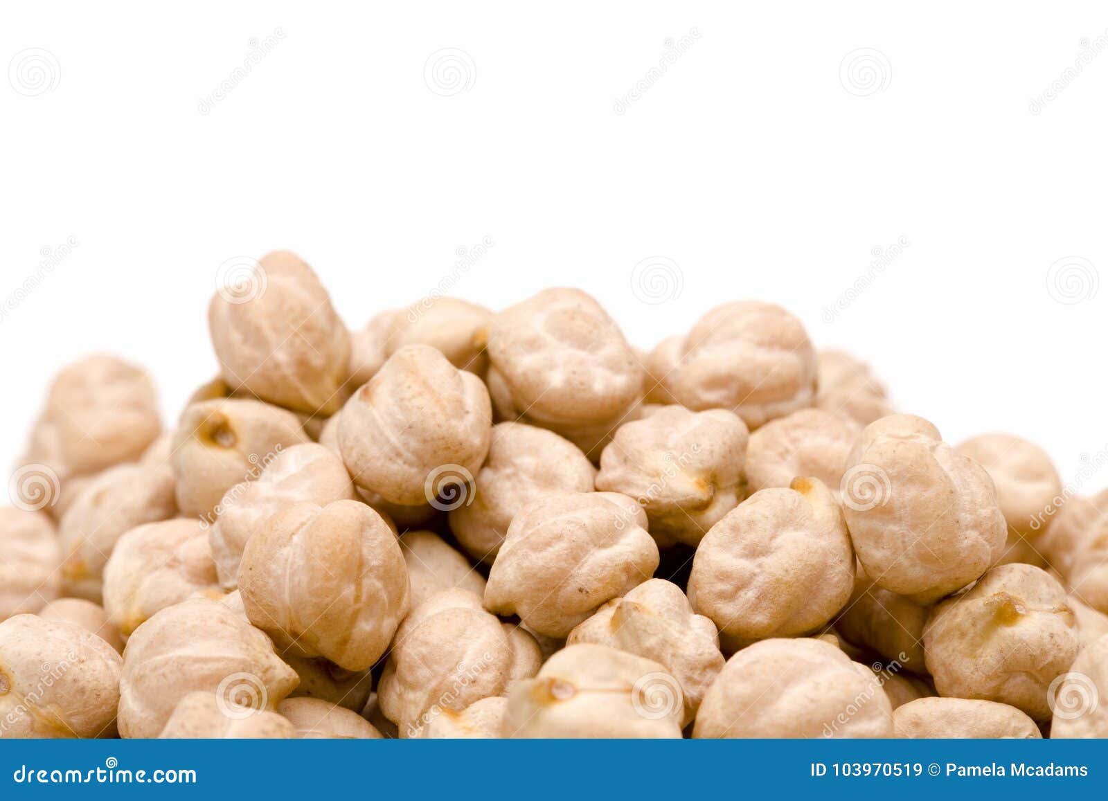 Dry Chickpeas on a White Background Stock Image - Image of pile, stone ...