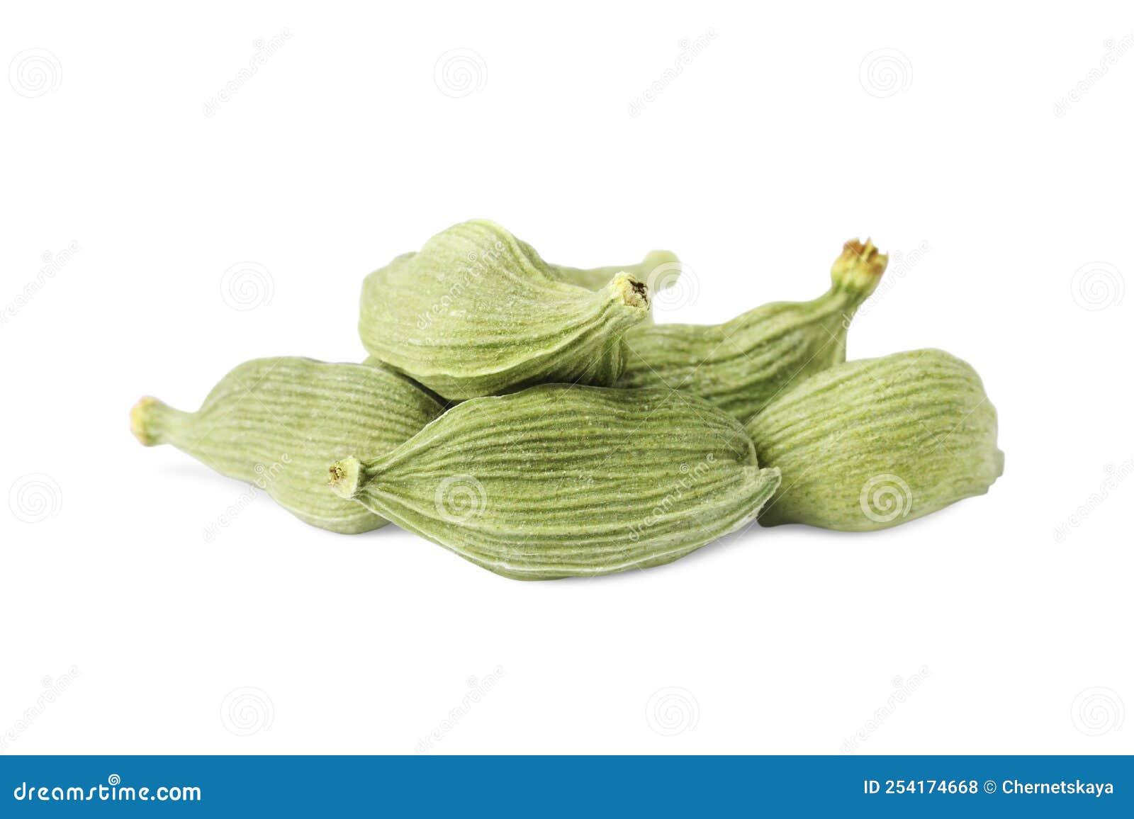 Pile of Dry Green Cardamom on White Background Stock Photo - Image of ...