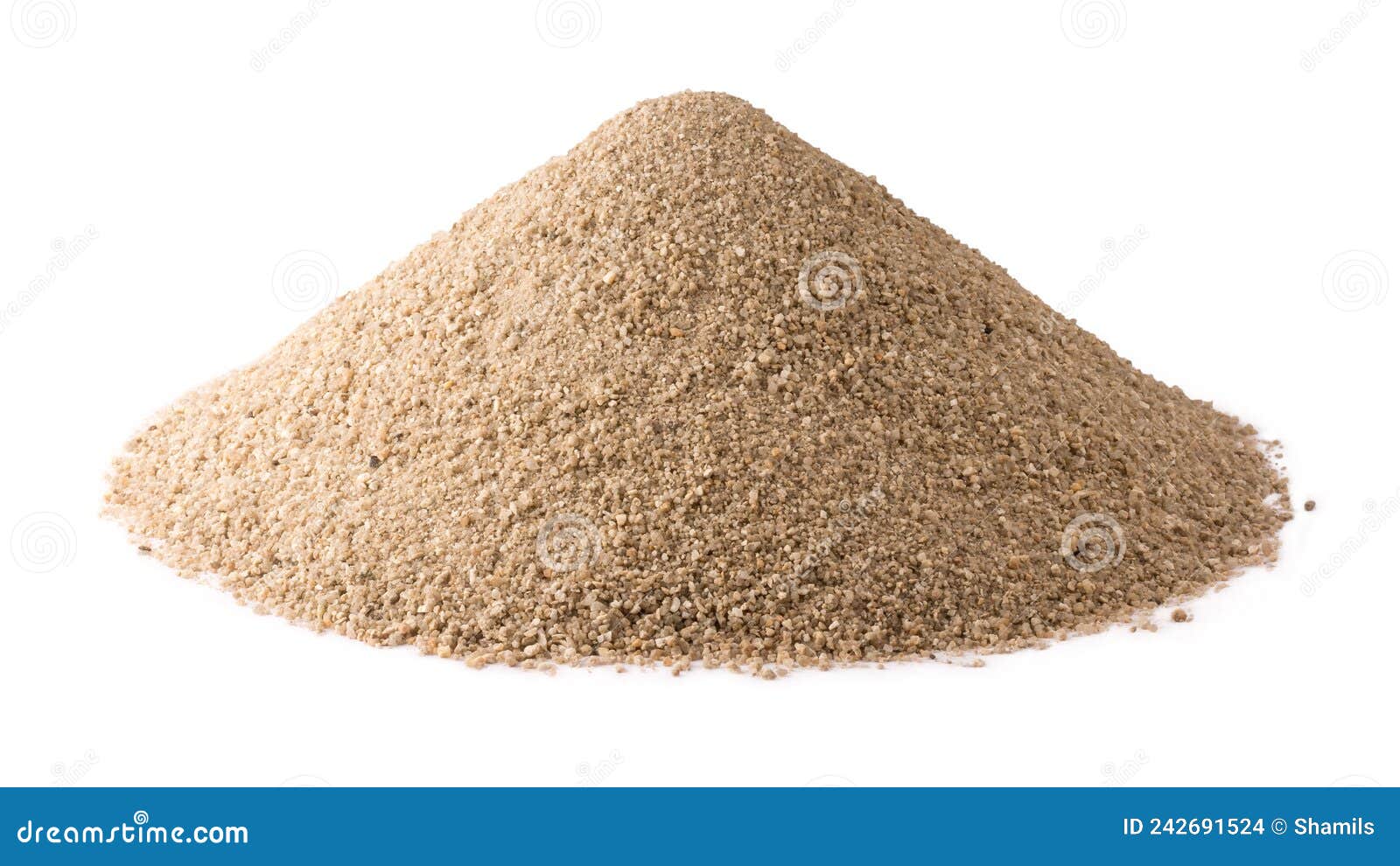 Pile of Dry Sharp Sand Isolated on White Background Stock Photo - Image ...