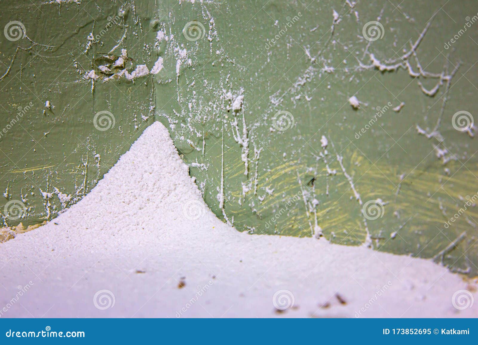 Pile of Drywall Dust in Corner of Room Stock Image - Image of cobweb ...