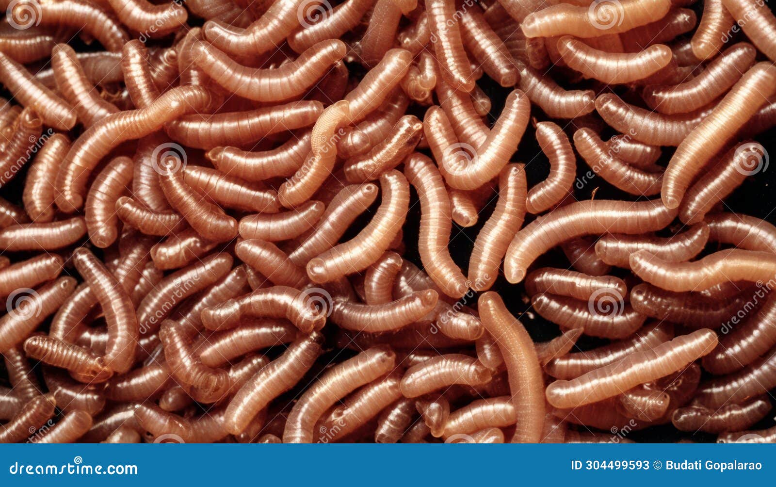 Earthworms Wriggling Through Rich Black Compost Soil In A Garden ...