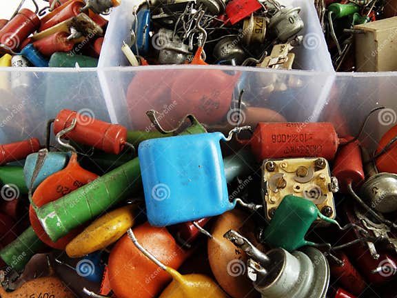 Pile of Electronic Components Stock Image - Image of copper, computer ...