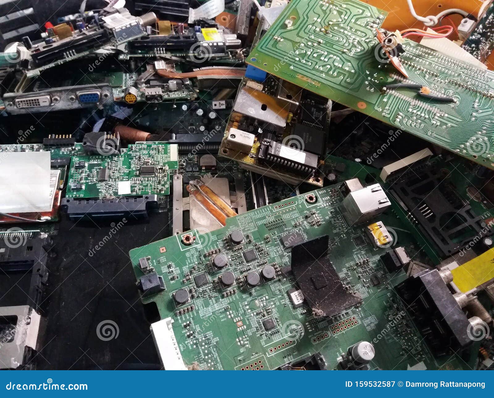 Pile Of Motherboard Computer, Electronic Equipment, Printed Circuit ...