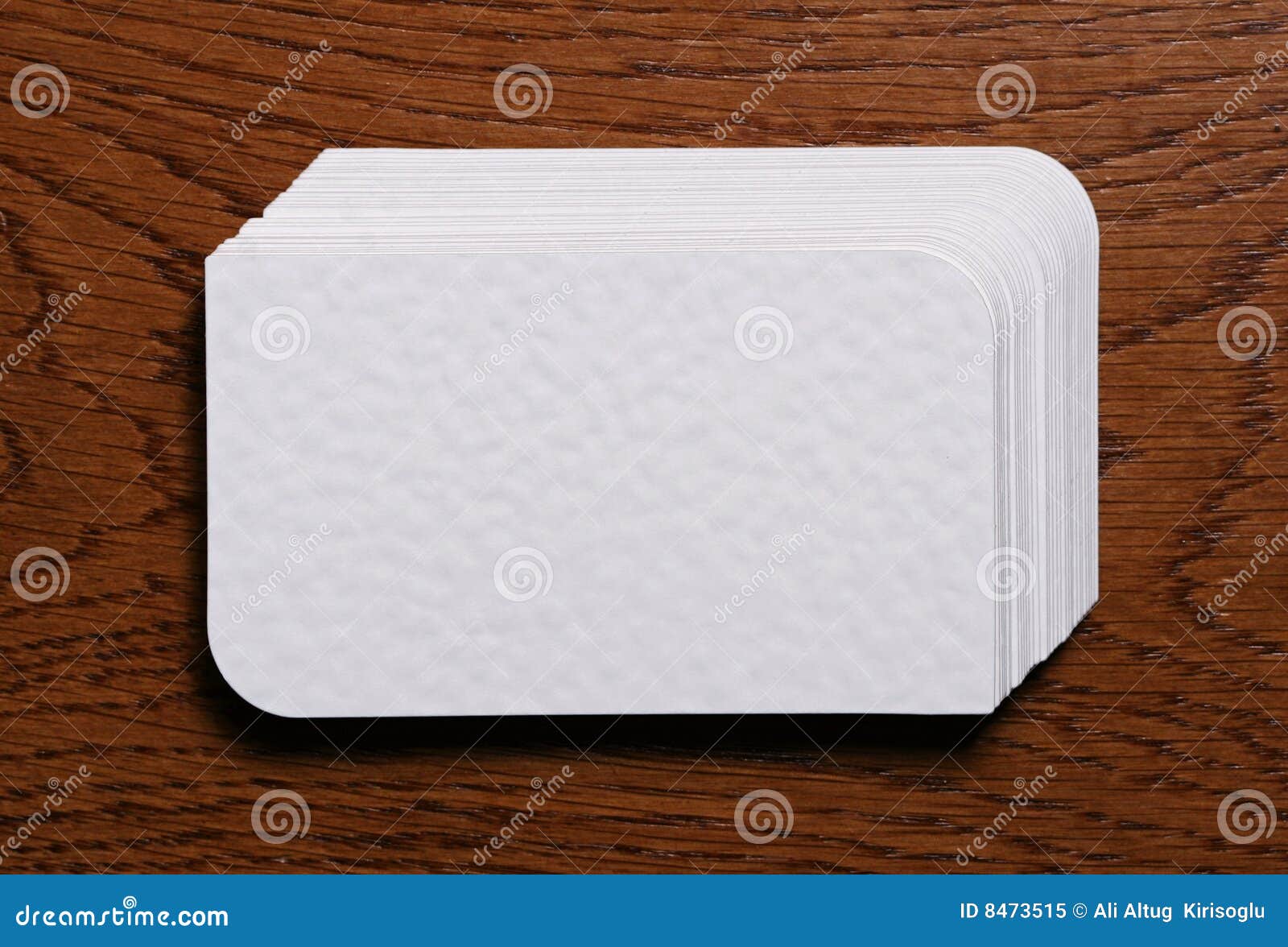 Pile of Empty Business Cards on Wood Background Stock Image - Image of ...