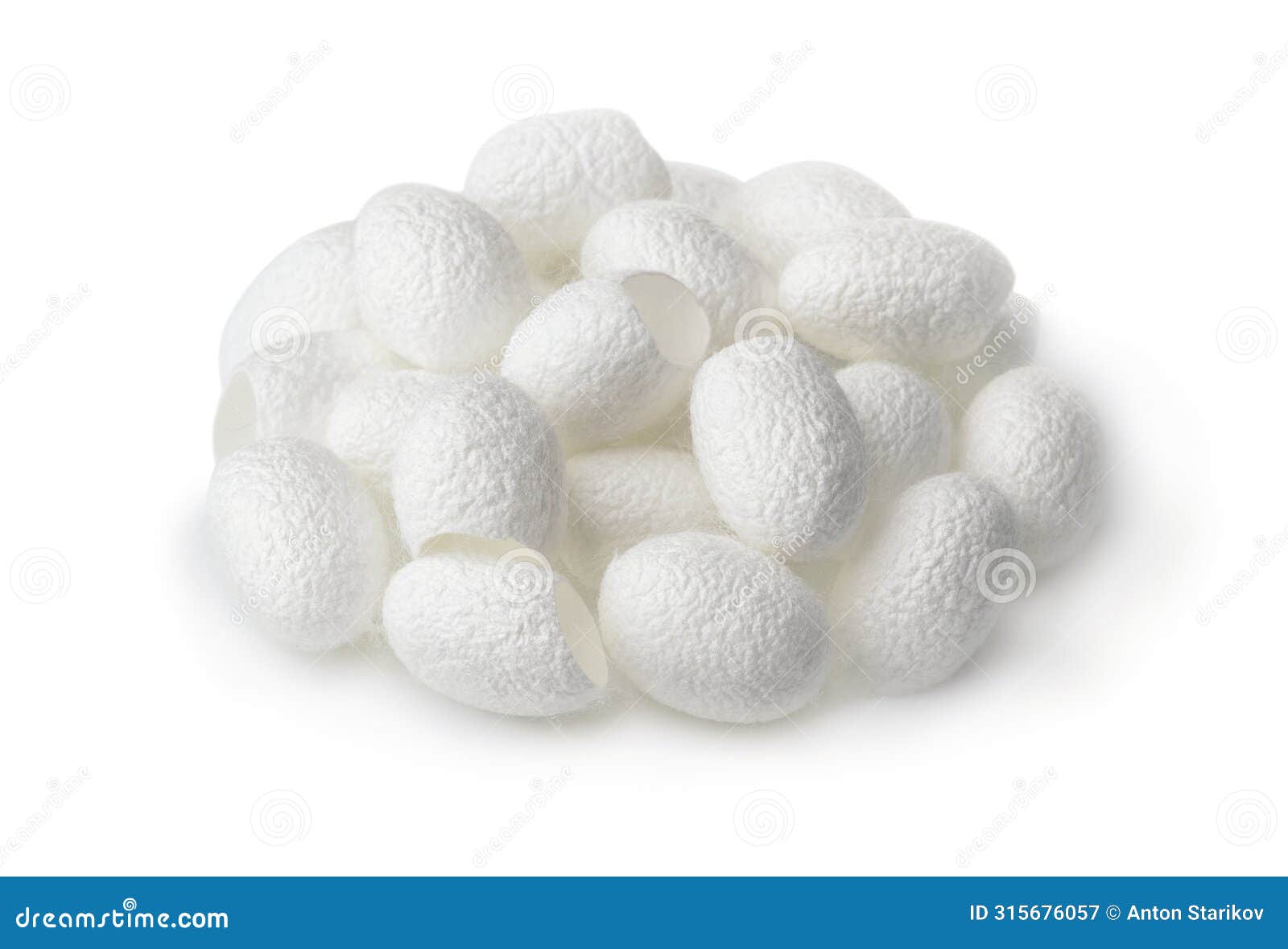 Pile of Empty Natural Silk Cocoons Stock Image - Image of natural, pile ...