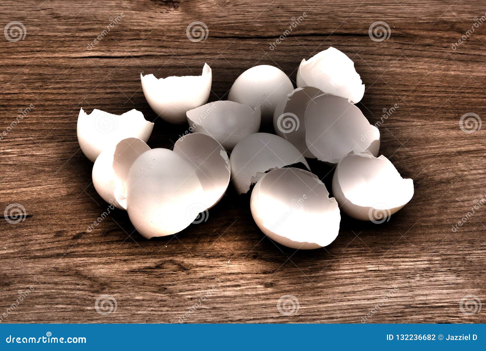 A Pile of Empty White Egg Shells, HDR Toning Image with Shadows Stock ...