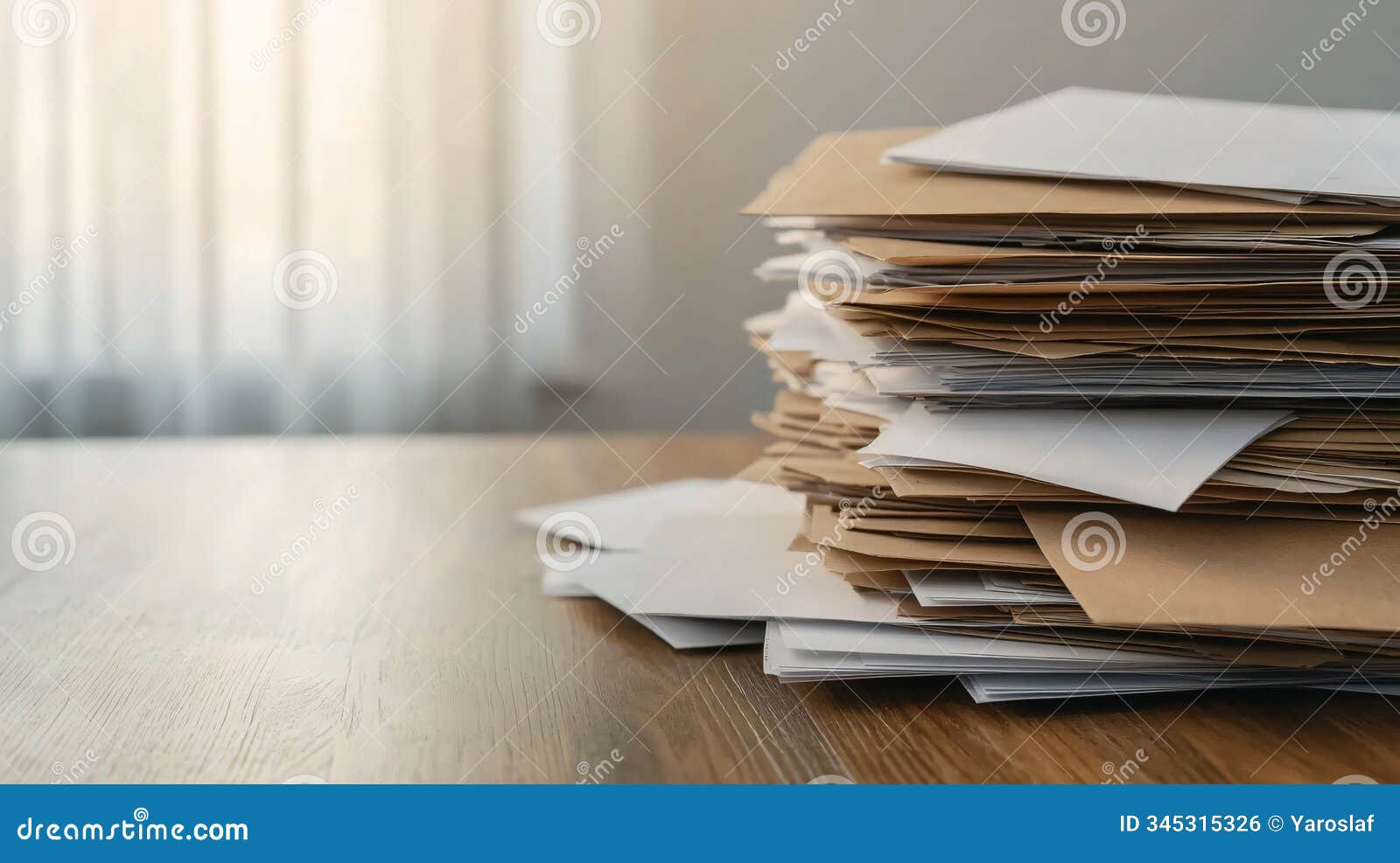 Pile of Envelopes and Documents Symbolizing Office Tasks, Paperwork ...