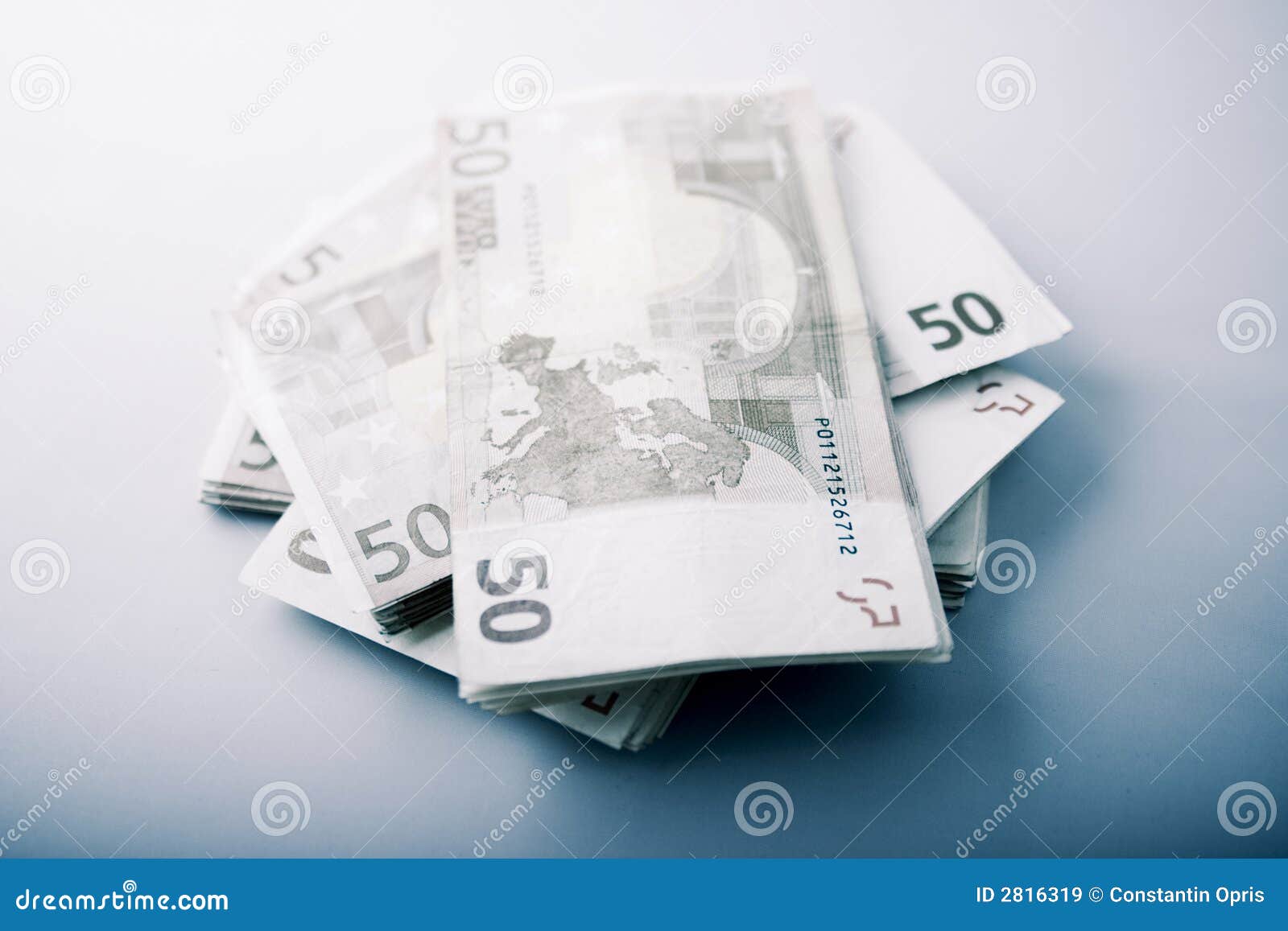 Pile of Euro banknotes stock image. Image of wealth, bills - 2816319