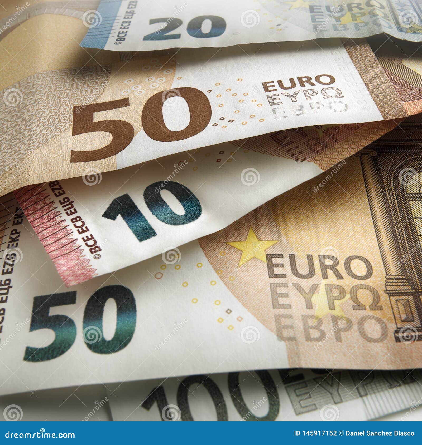 Pile of Euro Bills. Different Values Stock Photo - Image of banknotes ...