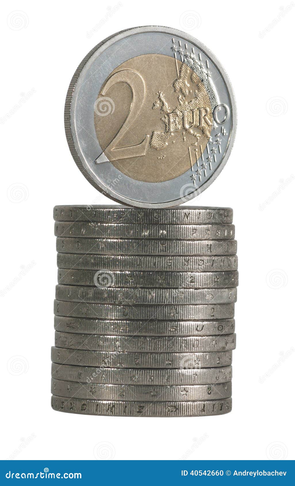 Pile of euro coins stock photo. Image of expensive, change - 40542660
