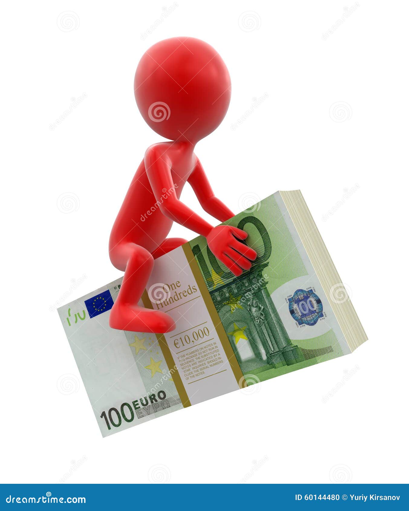 Pile of Euro and Man (clipping Path Included) Stock Illustration ...
