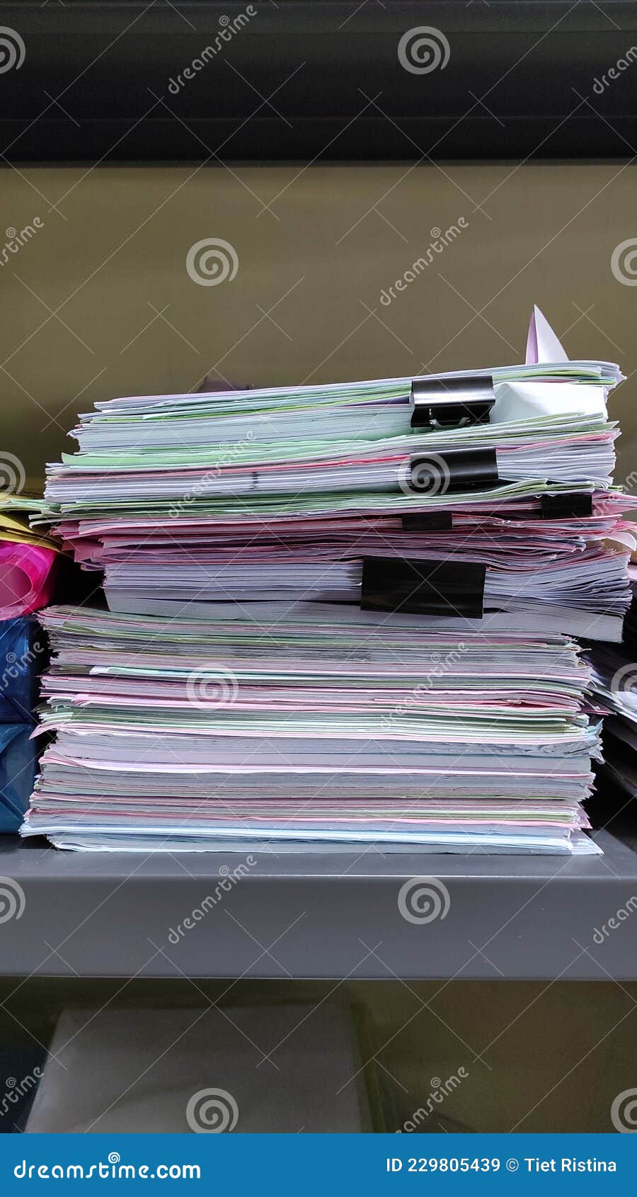 Pile of Files in the Office Cupboard Stock Image - Image of scenery ...