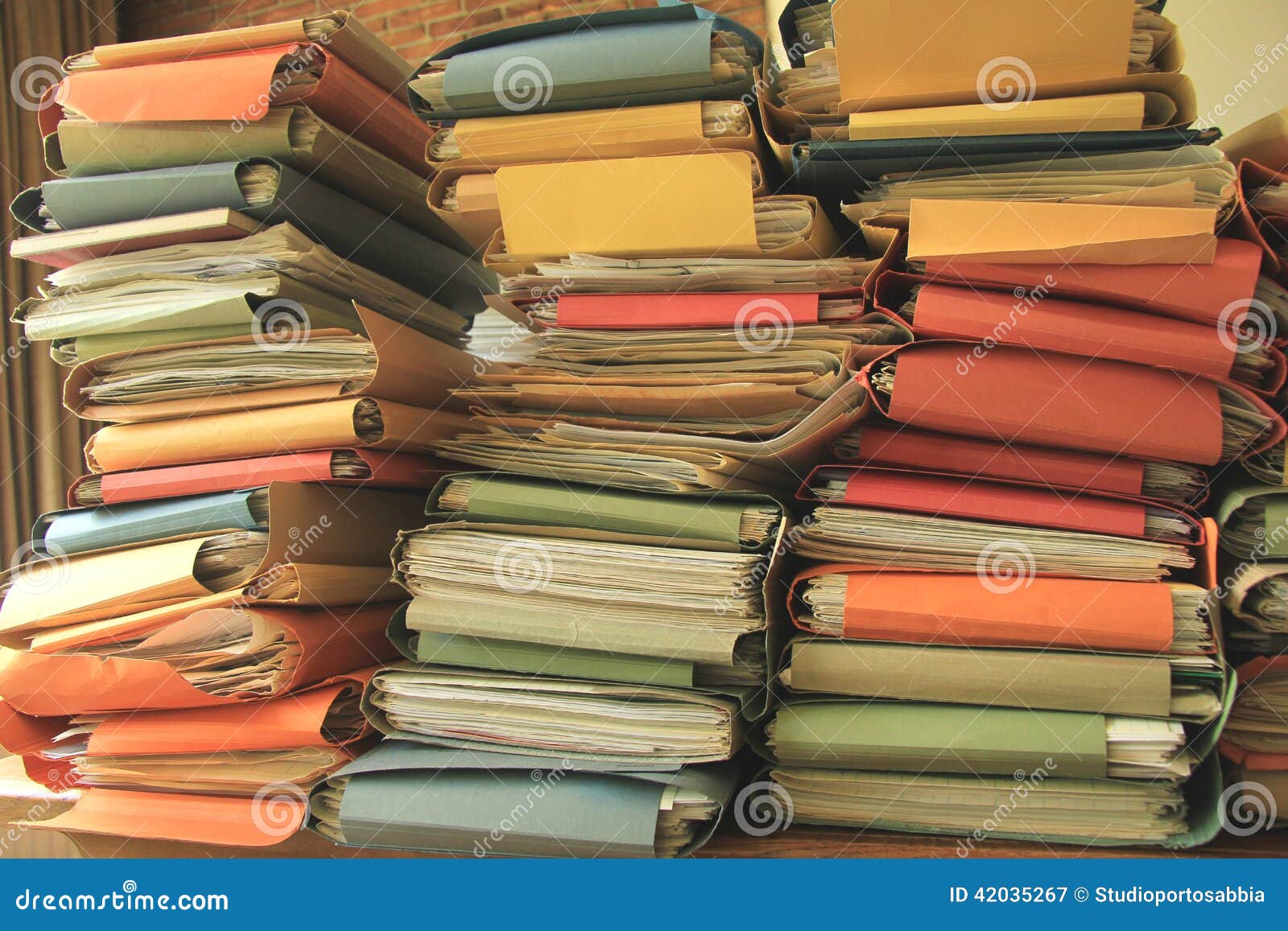Pile of files stock image. Image of binder, paperwork - 42035267