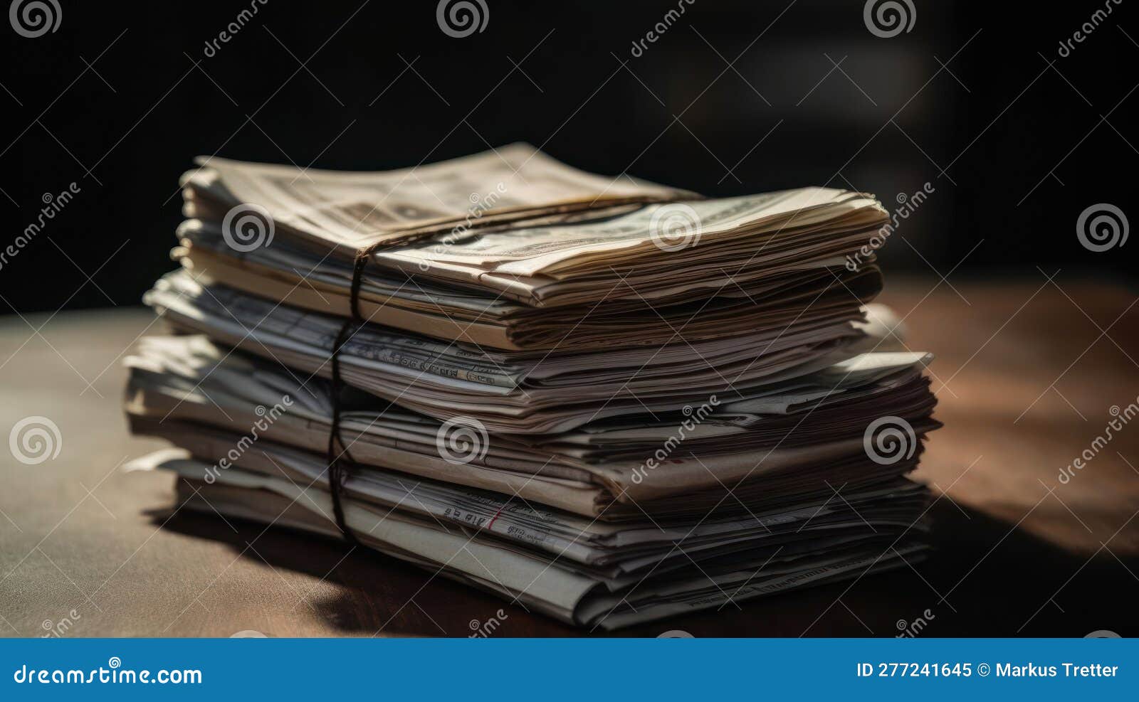 A Stack of Bills Waiting To Be Paid Created with Generative AI Stock ...