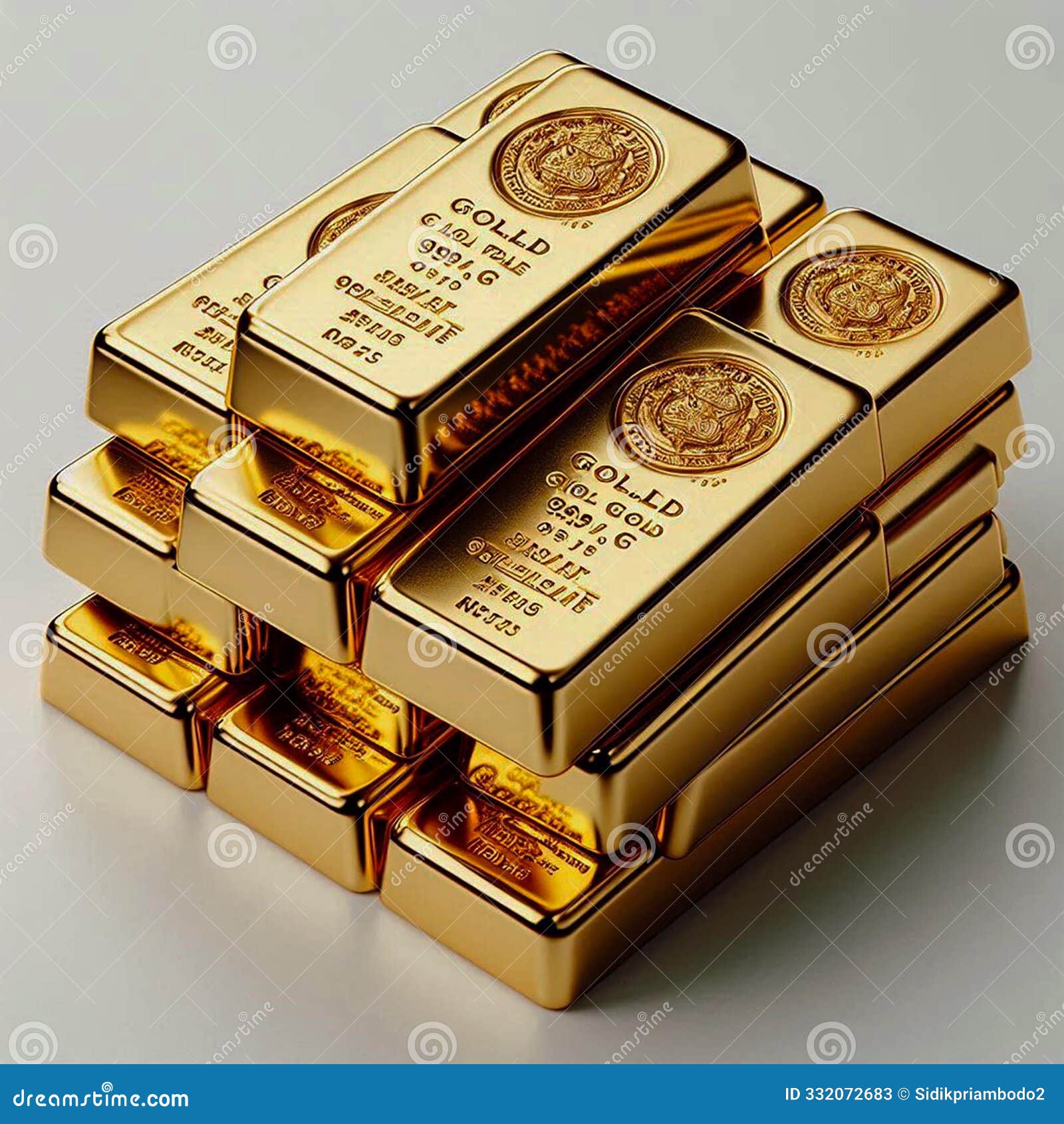 Gold stock illustration. Illustration of dessert, pile - 332072683