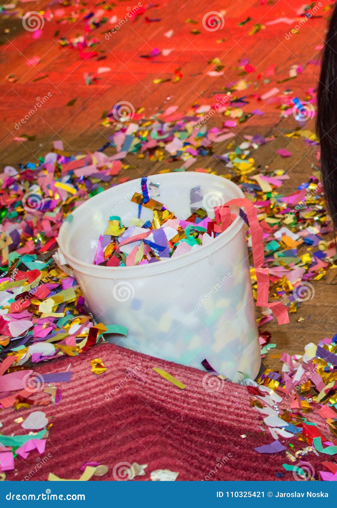 A pile of fired confetti stock image. Image of lights - 110325421