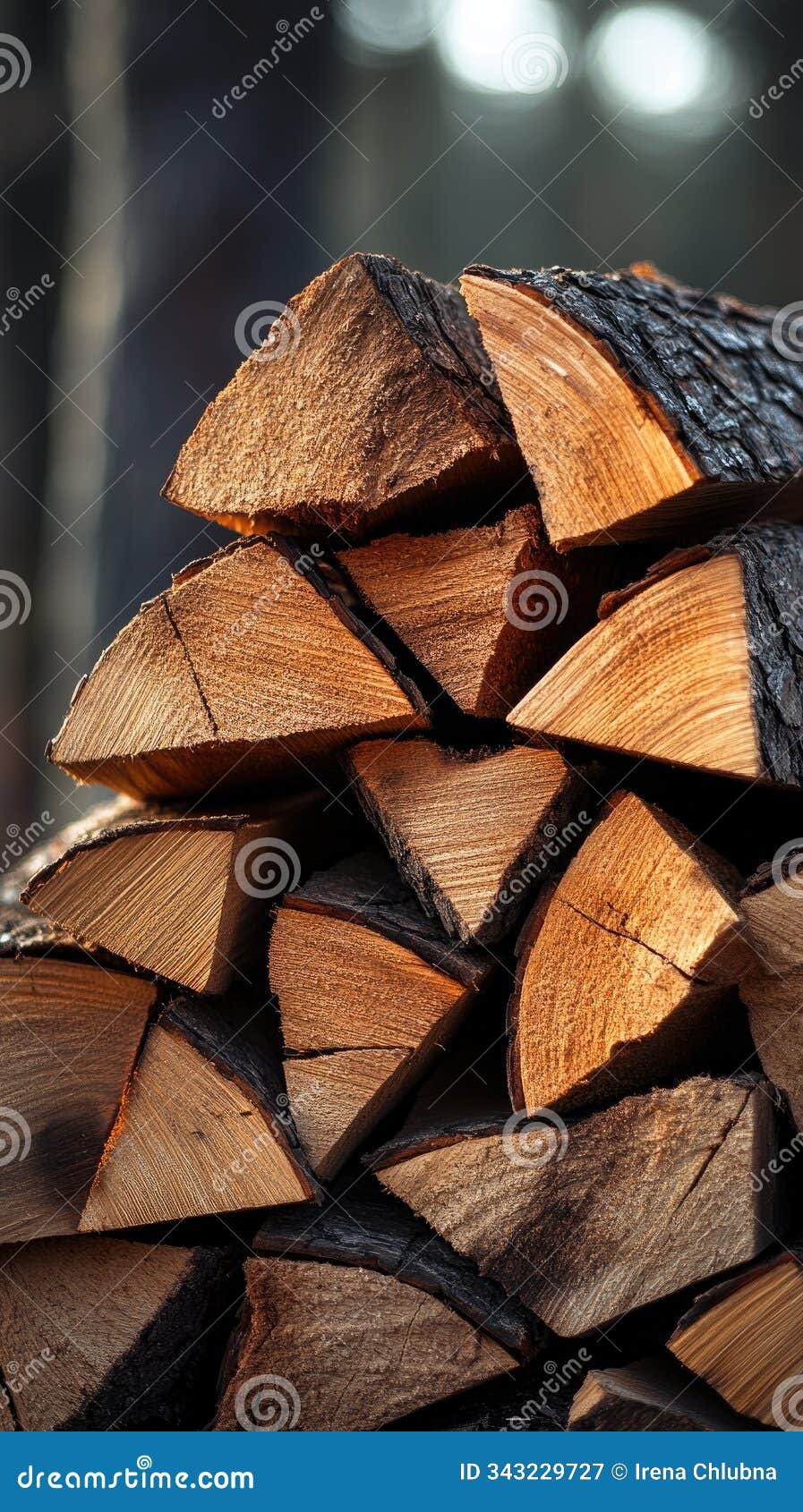 Stack of Firewood Logs Showing Natural Wood Grain Texture Stock ...