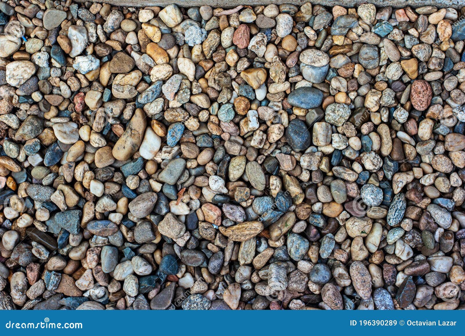 Pile of Flat Small Colored Mosaic of Pebbles Top View Stock Image ...