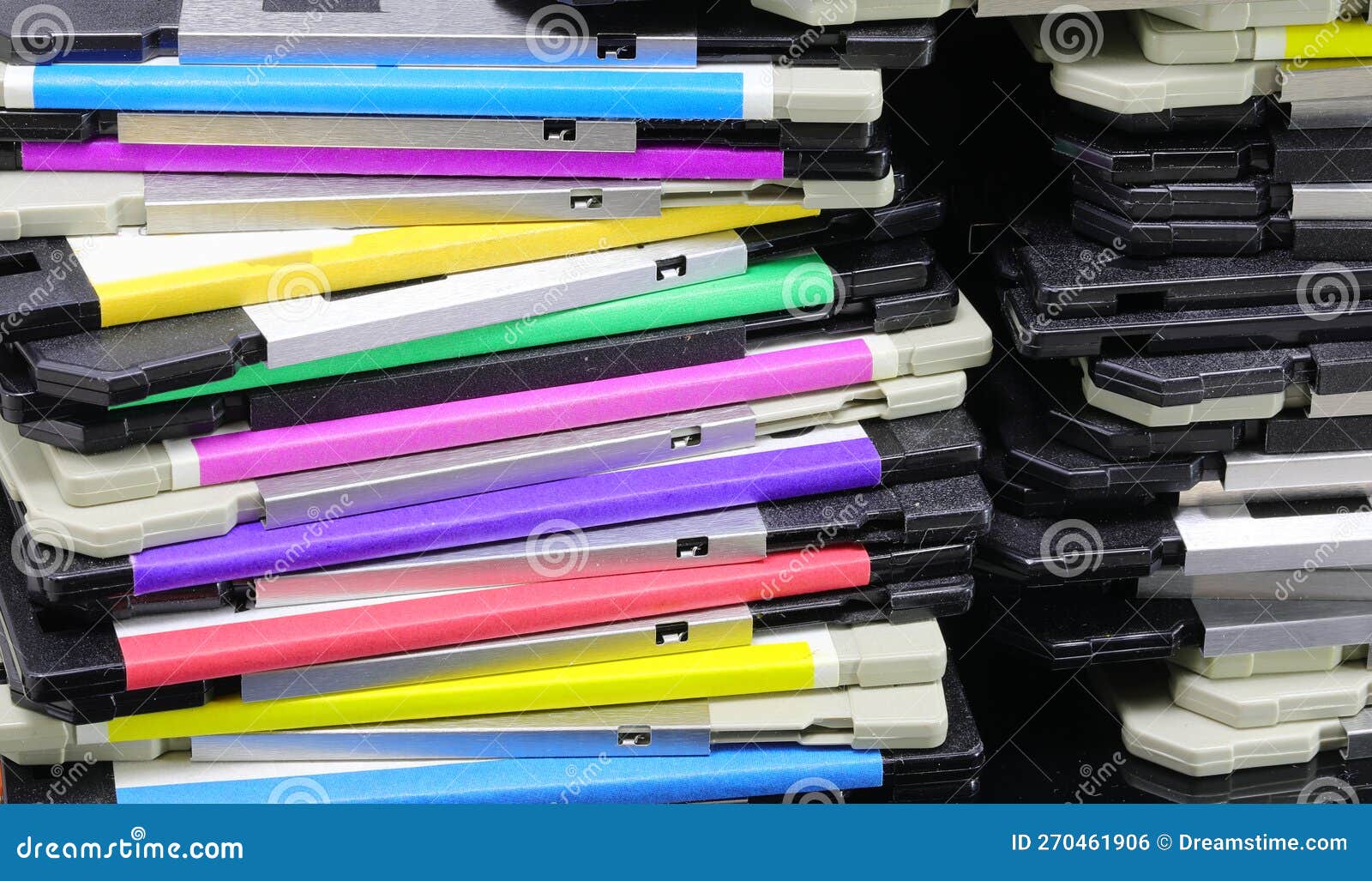 Pile of Floppy Disks Used in the 80s and 90s To Record Personal ...