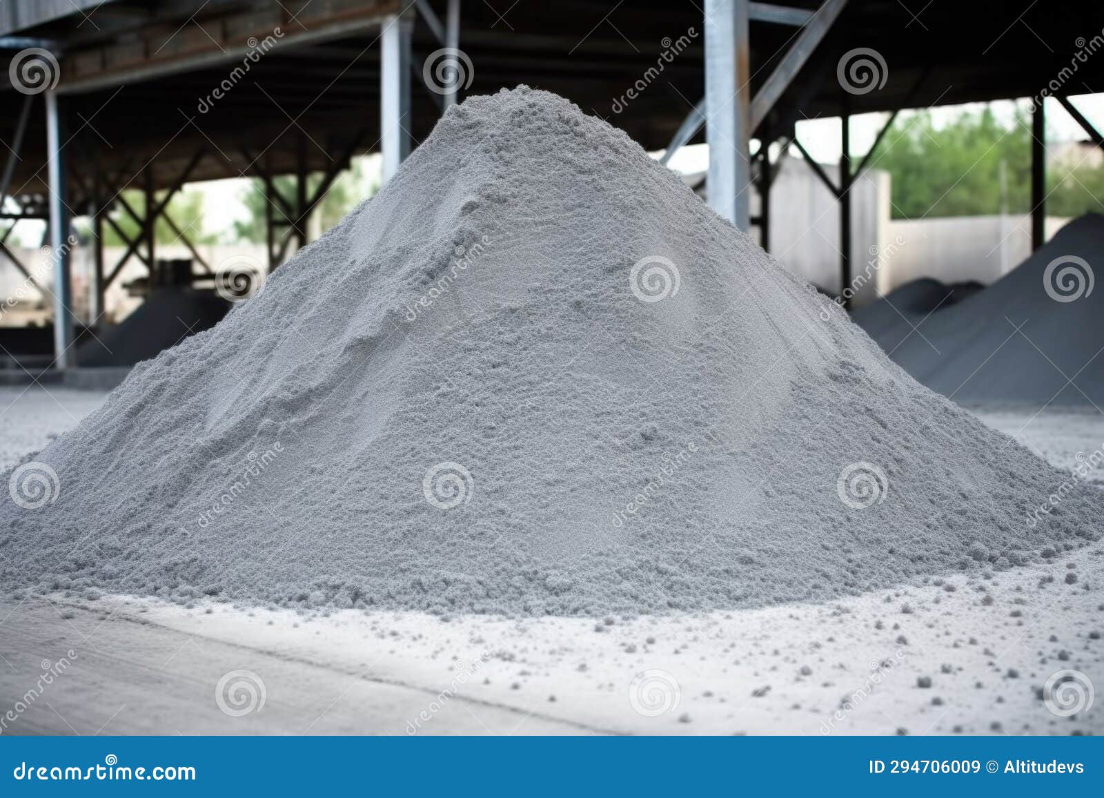 A Pile of Fly Ash Ready To Be Mixed into Cement Stock Image - Image of ...