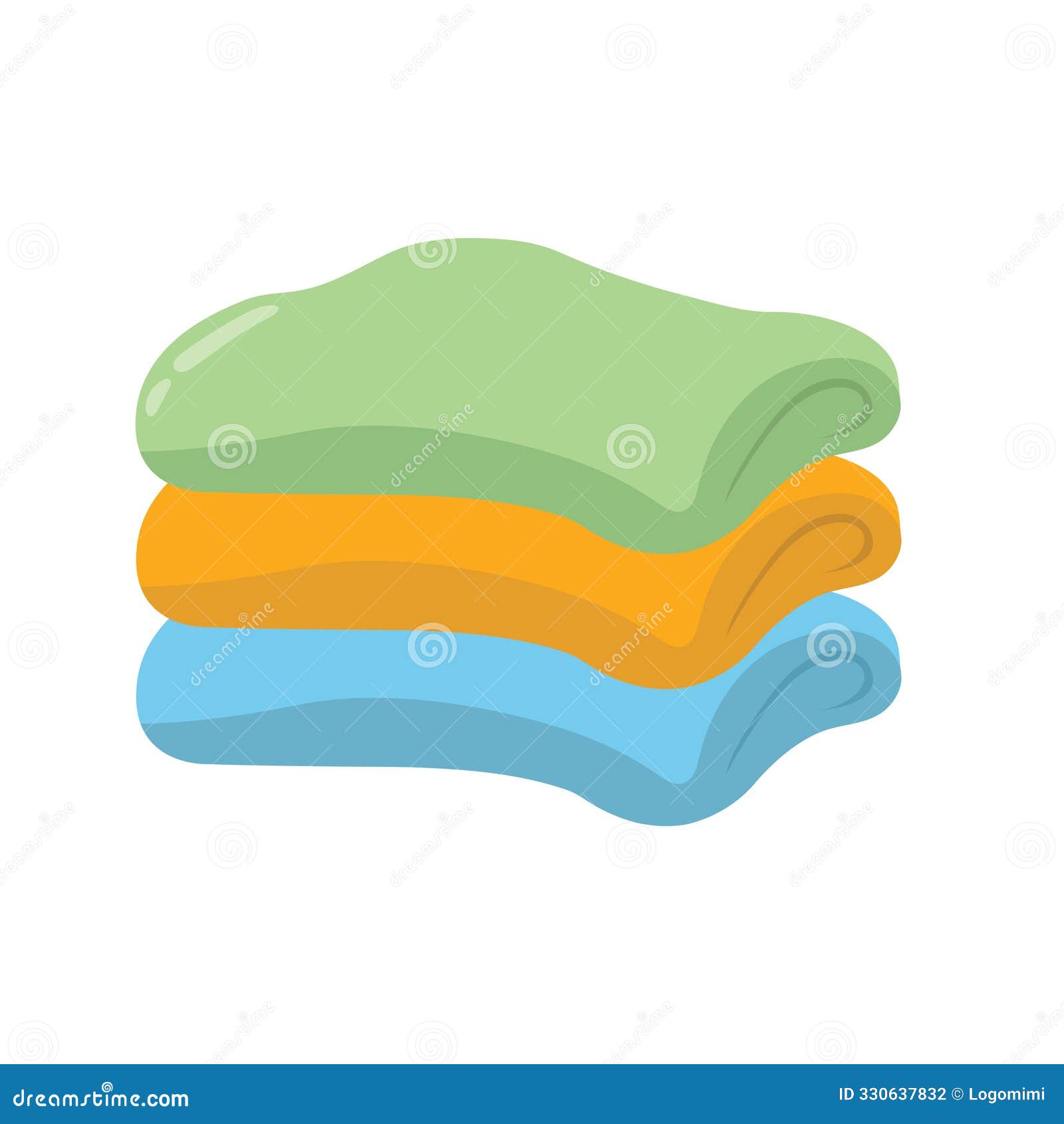 Pile of Folded Clothes Icon, Neat Fold Towels Vector Illustration Stock ...
