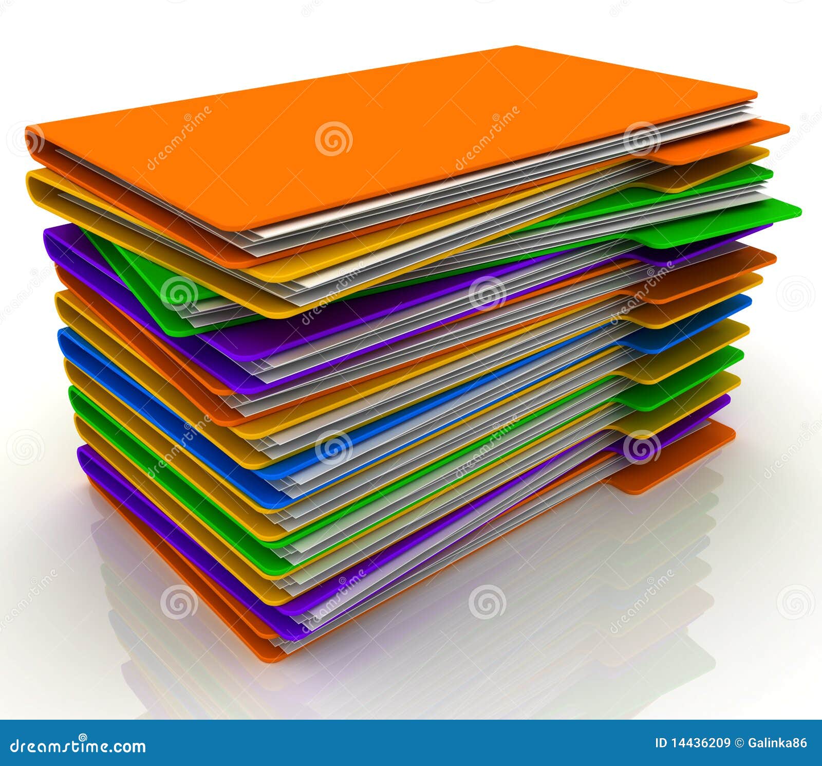 Pile of folders stock illustration. Illustration of disinter - 14436209