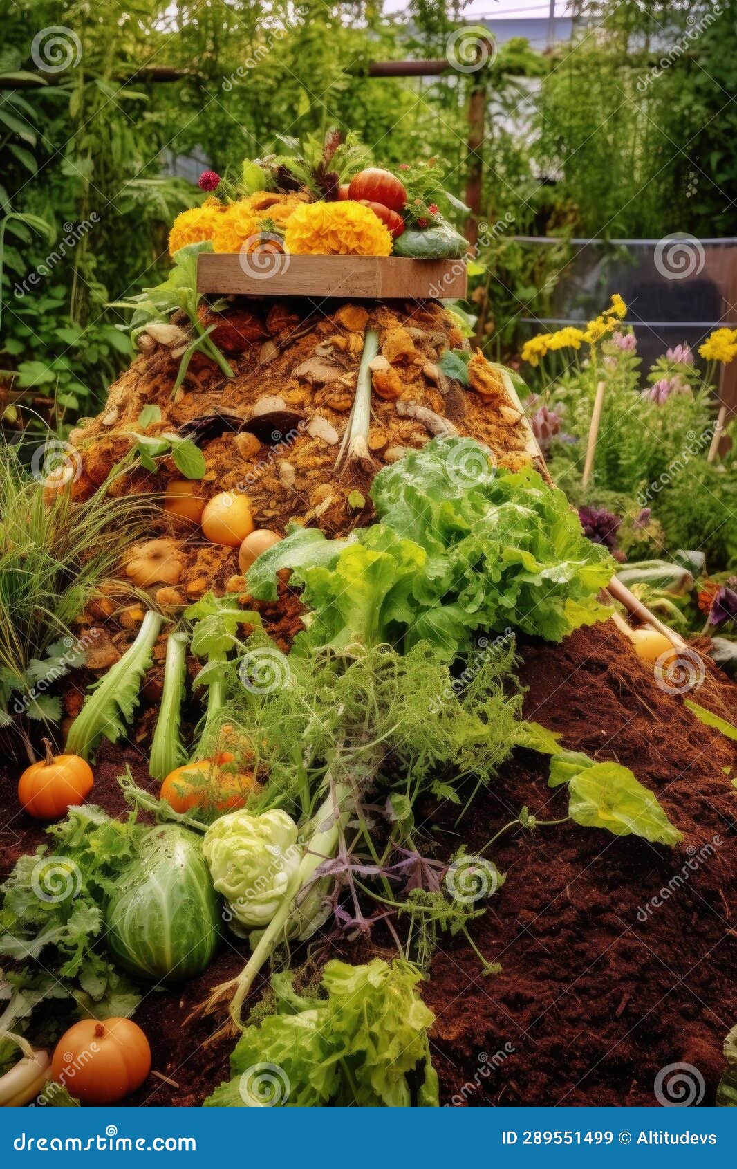 Pile of Food Waste and Compost, Attracting Insects Stock Illustration ...
