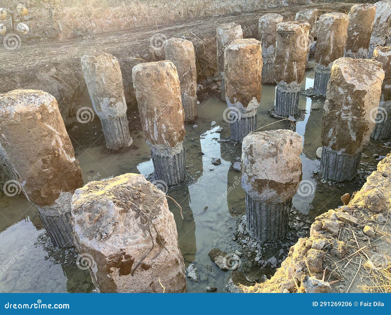 Pile Foundations. Construction of Pile Foundations, Stock Photo - Image ...