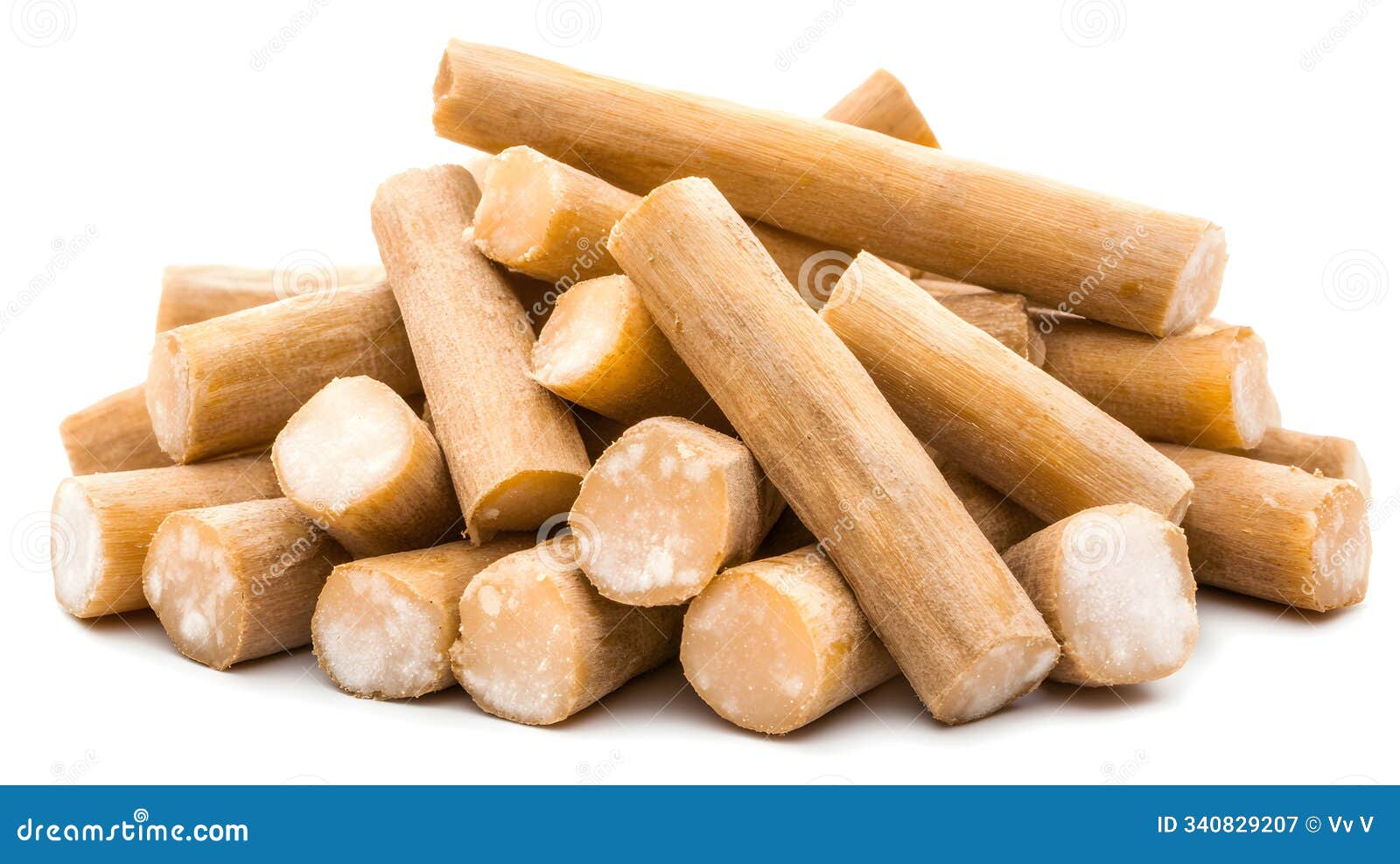 Pile of Fresh Cassava Sticks on White Background Stock Image - Image of ...