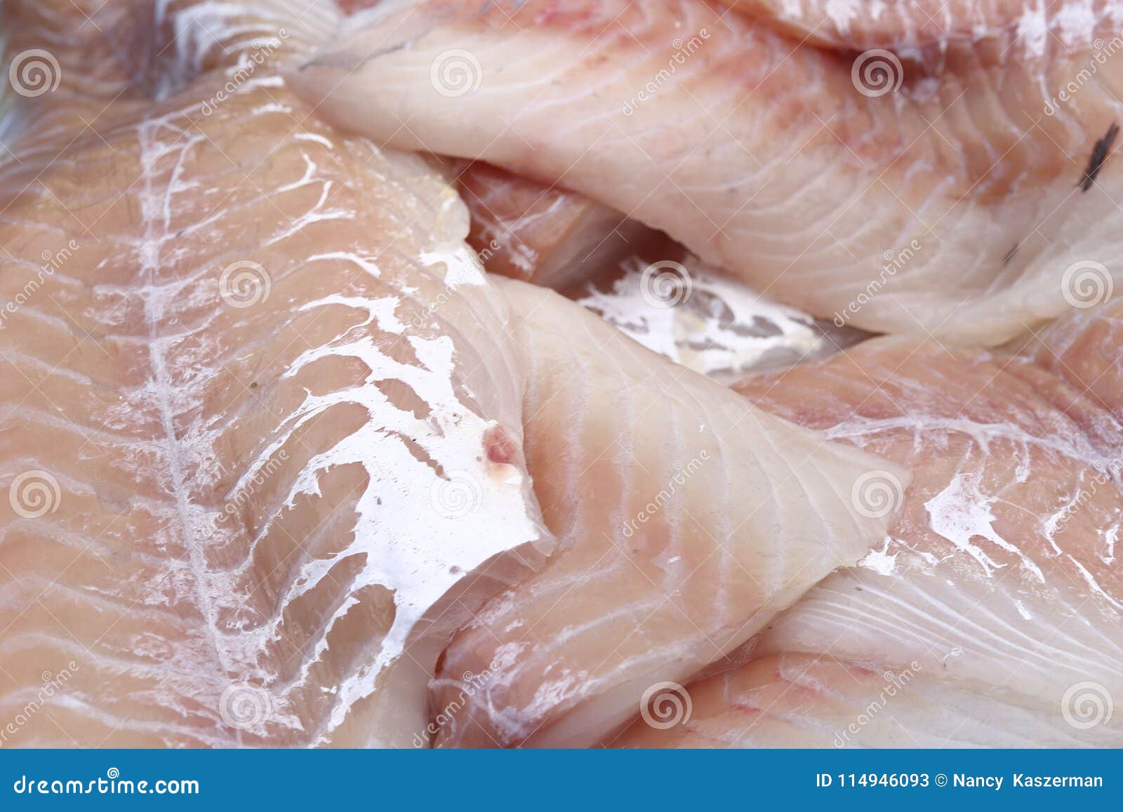 Codfish Filets on at Fish Market Stock Image - Image of fresh, cakes ...