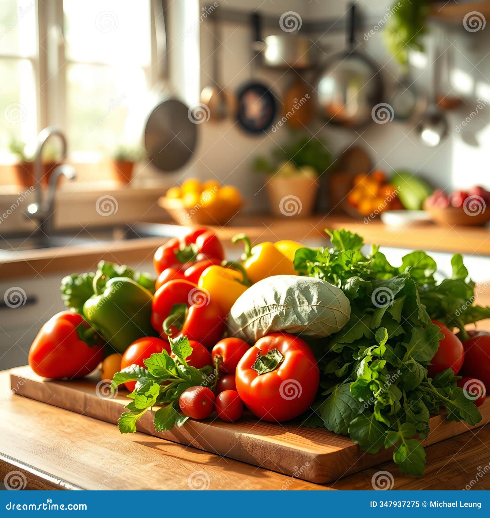 Pile of Fresh Fruit and Vegetables in Kitchen Stock Illustration ...