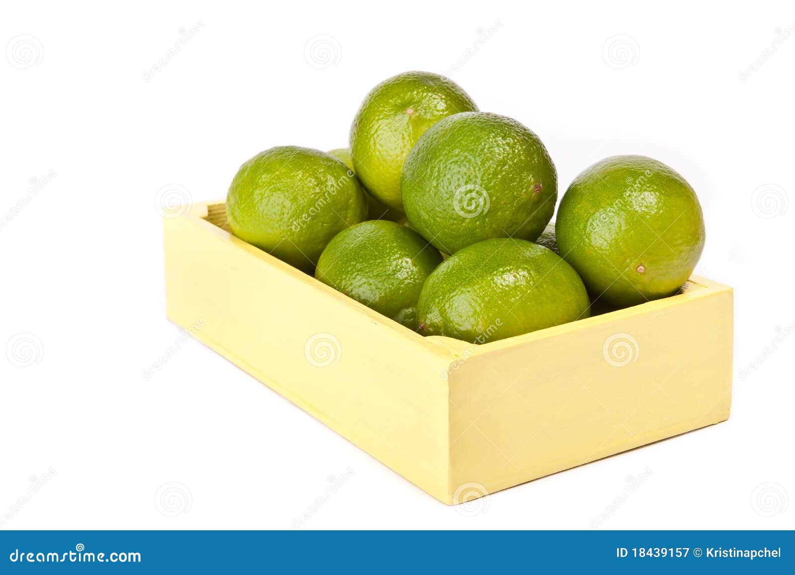 Pile of Fresh Limes in Wooden Box Stock Image - Image of vegetarian ...